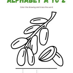 Alphabet A to Z Coloring Worksheet Set. for Kids. Download PDF - Etsy