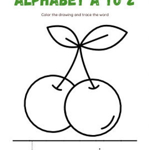 Alphabet A to Z Coloring Worksheet Set. for Kids. Download PDF - Etsy