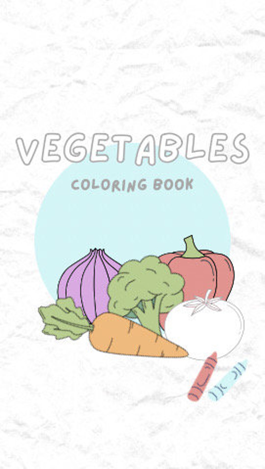 Vegetables Coloring Book for Kids - Etsy