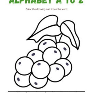 Alphabet A to Z Coloring Worksheet Set. for Kids. Download PDF - Etsy