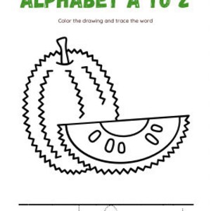 Alphabet A to Z Coloring Worksheet Set. for Kids. Download PDF - Etsy