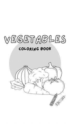 Vegetables Coloring Book for Kids - Etsy