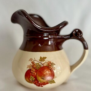 Vintage 1970s Nelson Mccoy Fruit Festival Ceramic Pitcher #7515, 48 ...