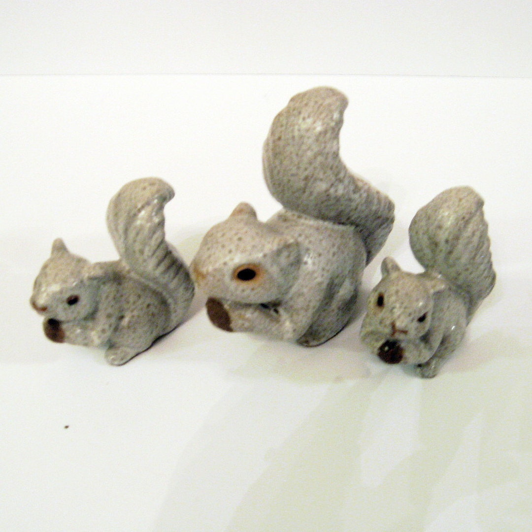 Vintage Fitz and Floyd Squirrel Figurine Set - Etsy