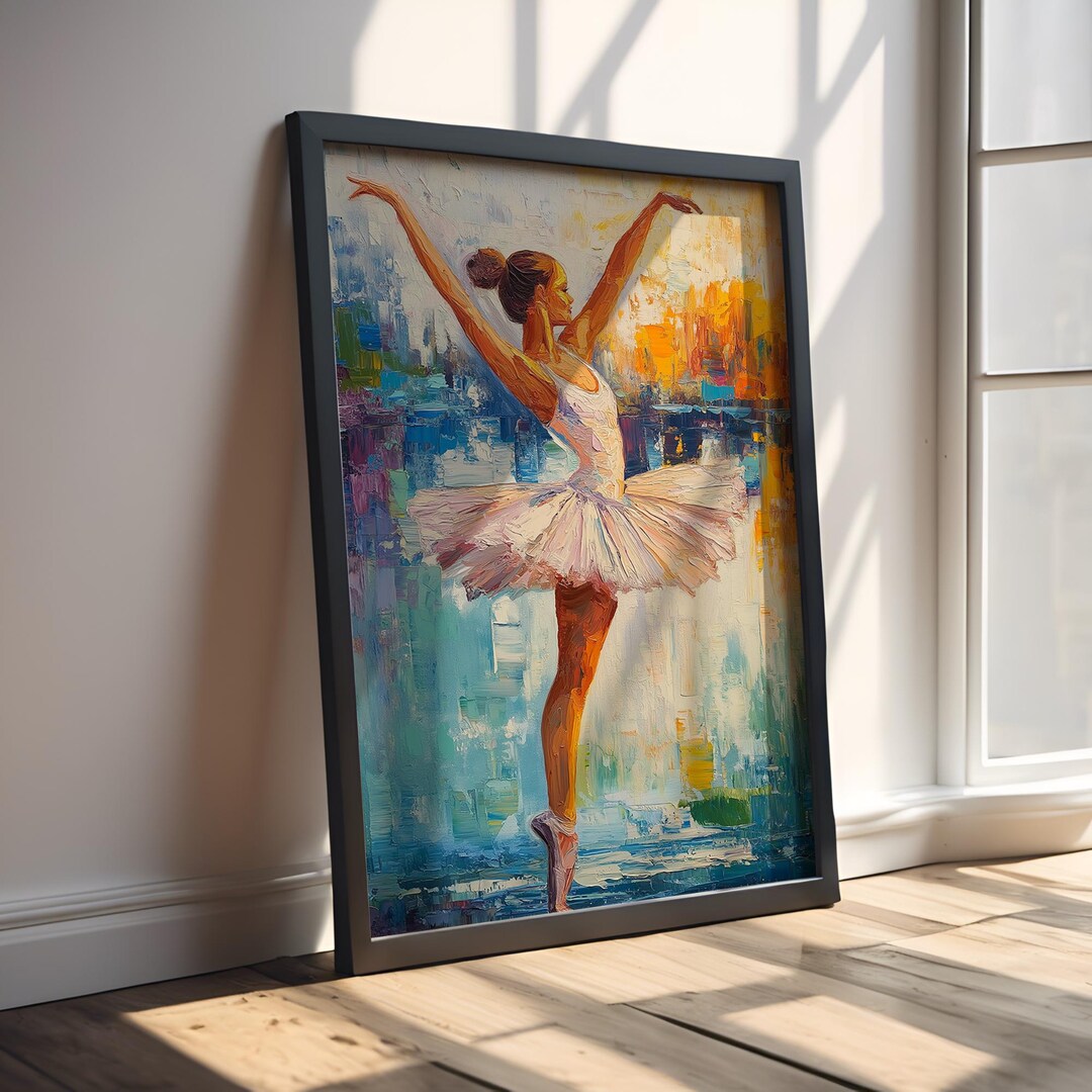 Colorful Ballerina Canvas Print | Abstract Dance Painting - Etsy