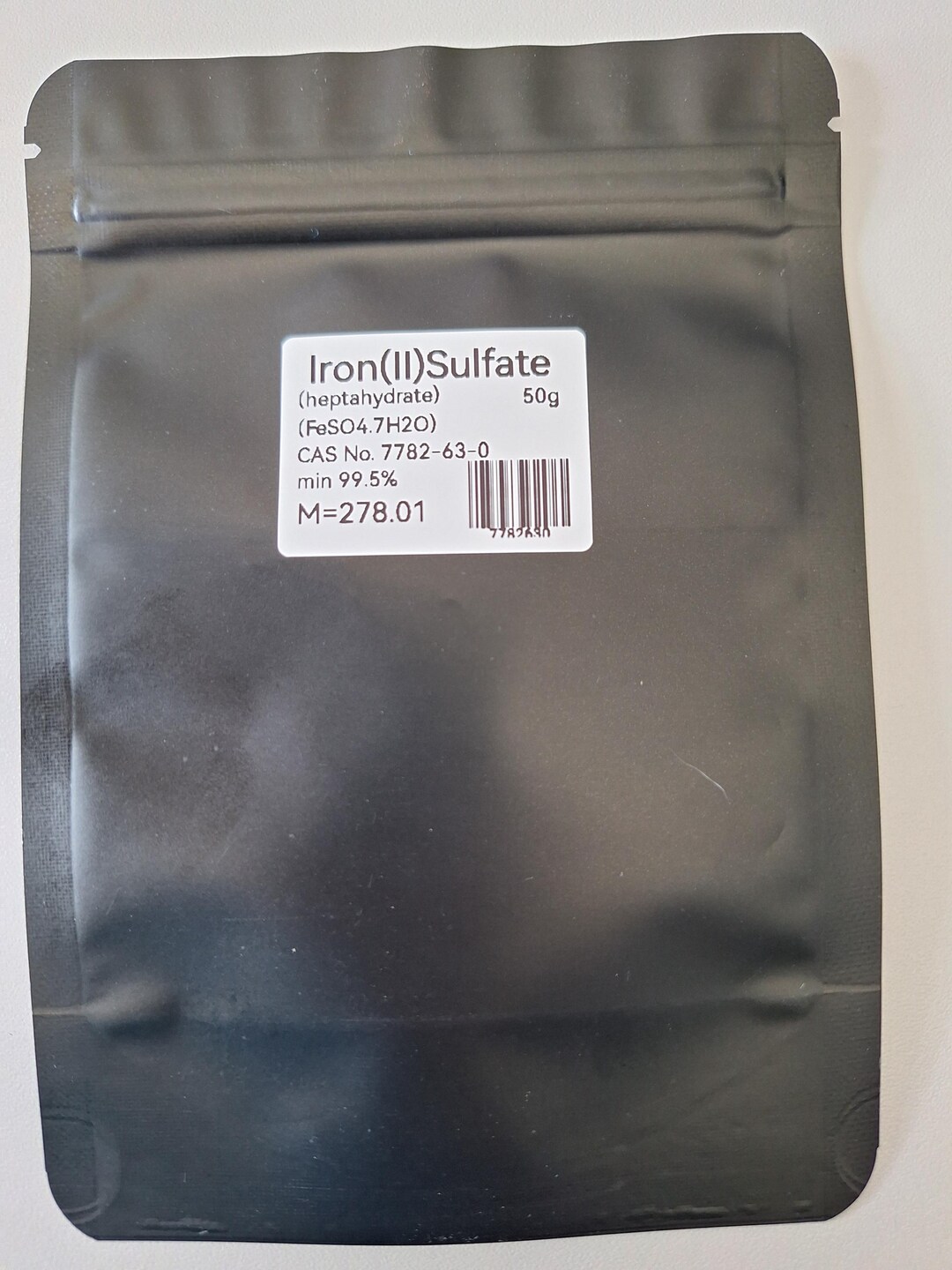 50g Iron(ii)sulfate Heptahydrate, Ferrous Sulfate, Assay 100.0%, High Purity. CAS No. 7782-63-0 ...