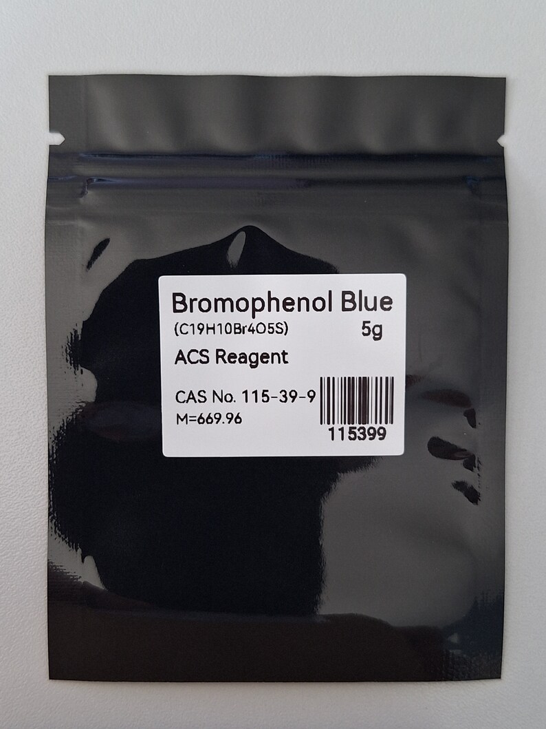 5g Bromophenol Blue Indicator, ACS Reagent, CAS 115-39-9 - Etsy