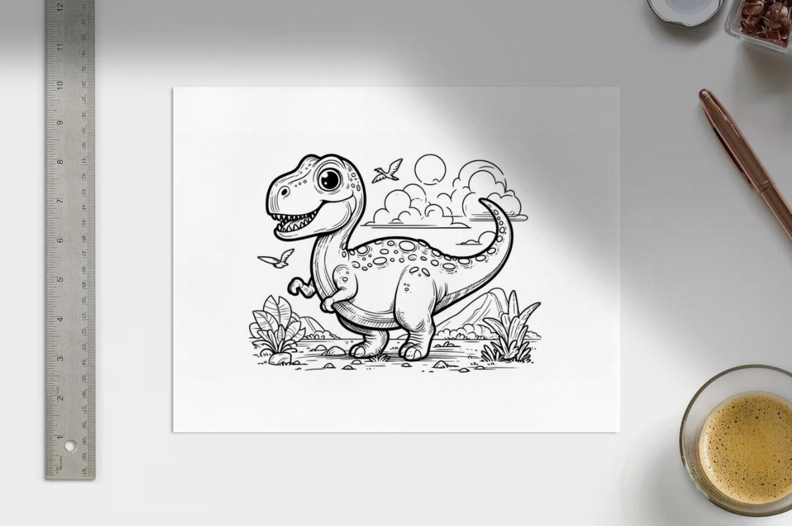 12 Dinosaur Coloring Pages for All Ages! - Etsy