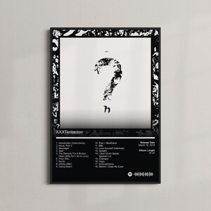 Xxxtentacion Question Mark Album Cover Music Poster - Etsy