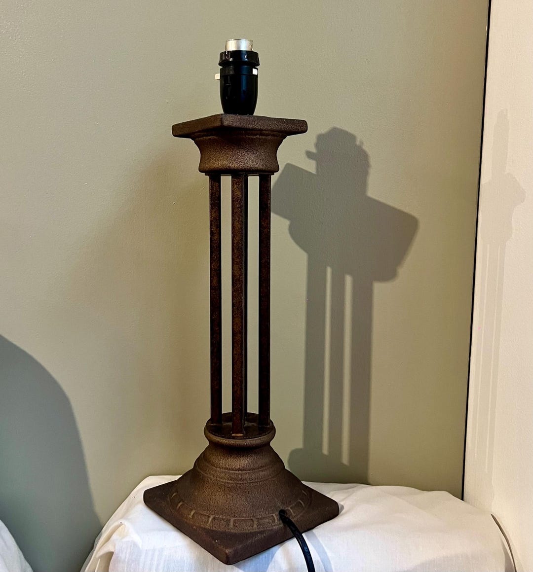 Elegant Midcentury Metal Lamp Base - Etsy