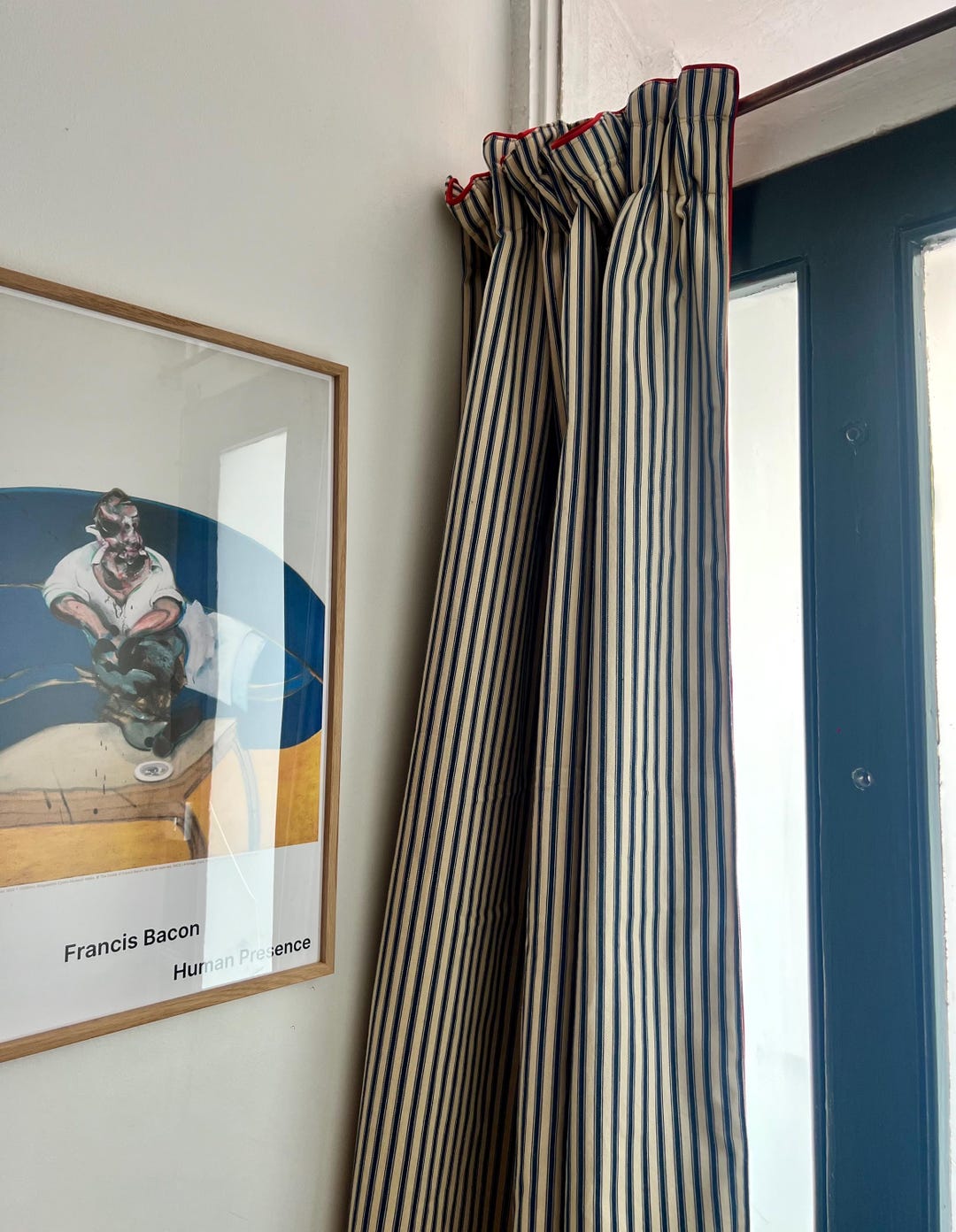 Ticking Stripe Thermal Door Curtain Fully Interlined in a Range of ...