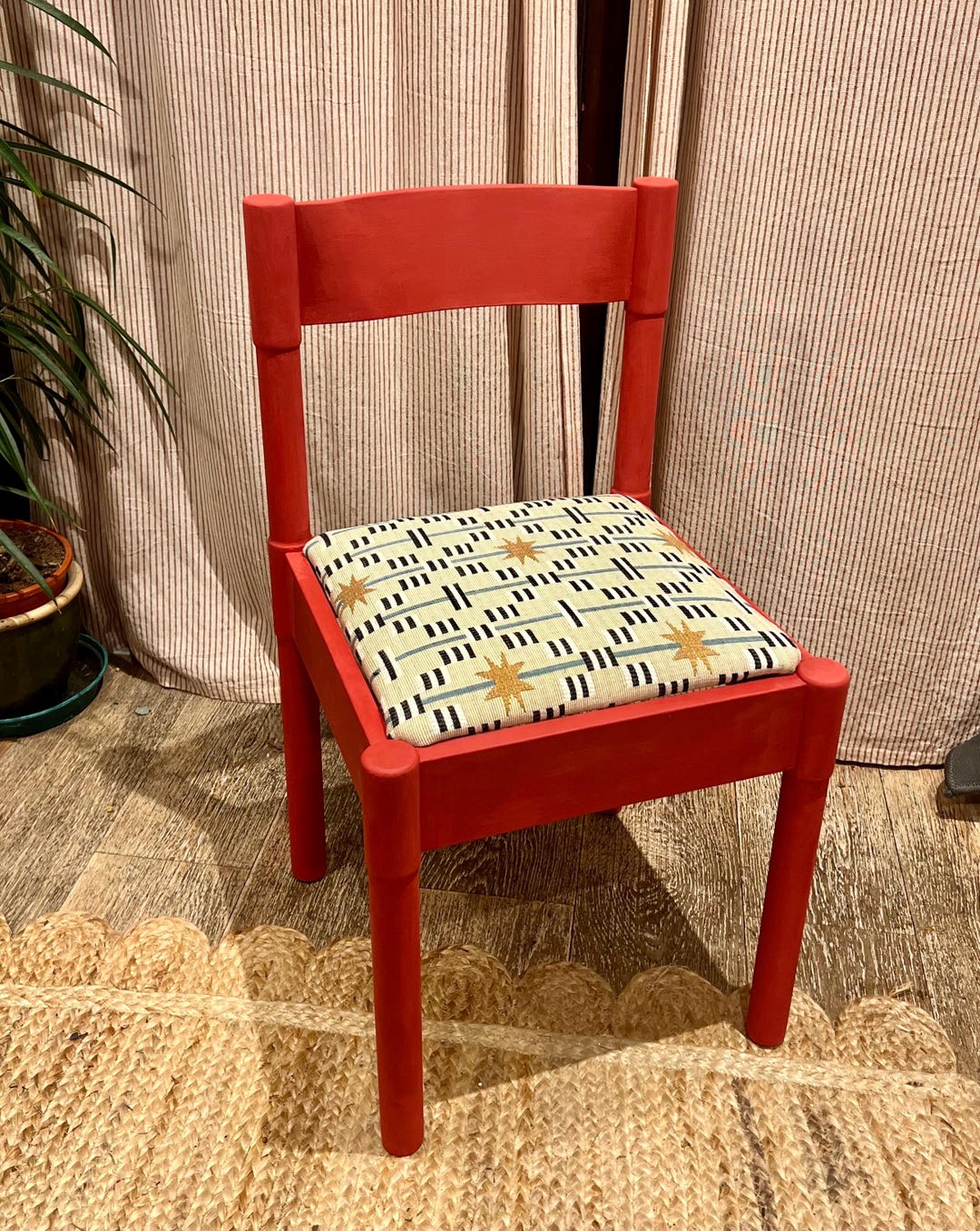 6 Mid Century Dinette Carimate Style Dining Chairs in Emperor Red With ...