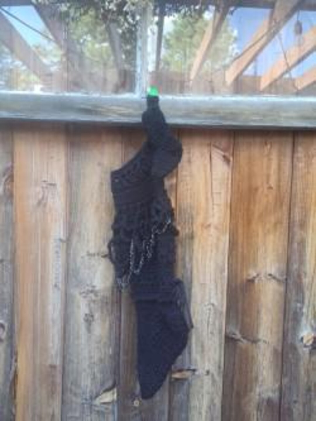 Goth Black Christmas Stocking With Chains & Mini Stocking - Etsy