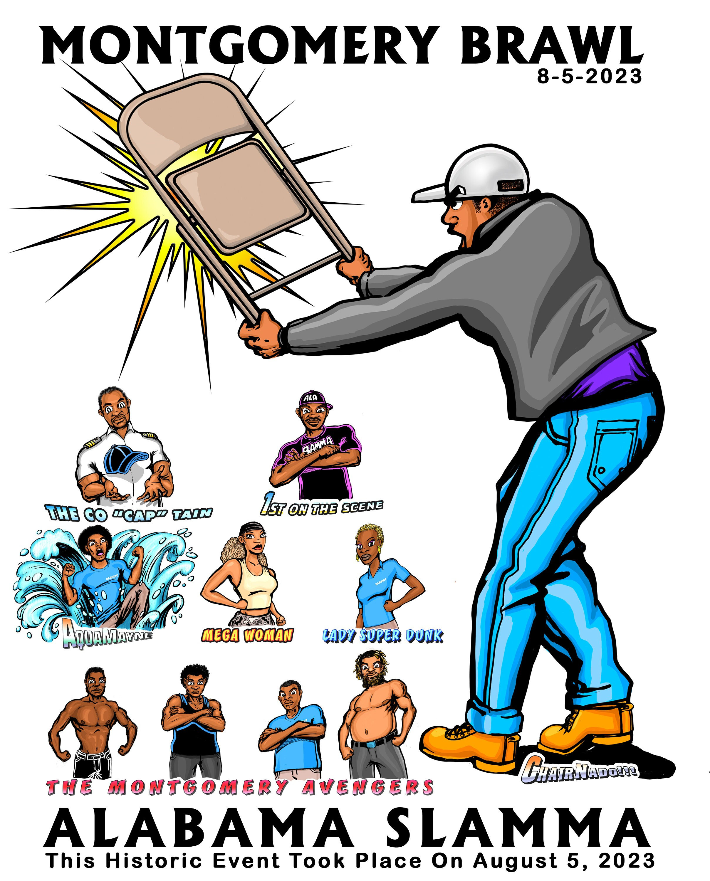 DELUXE Poster Montgomery Alabama Dock Heroes-montgomery Brawl / Alabama ...
