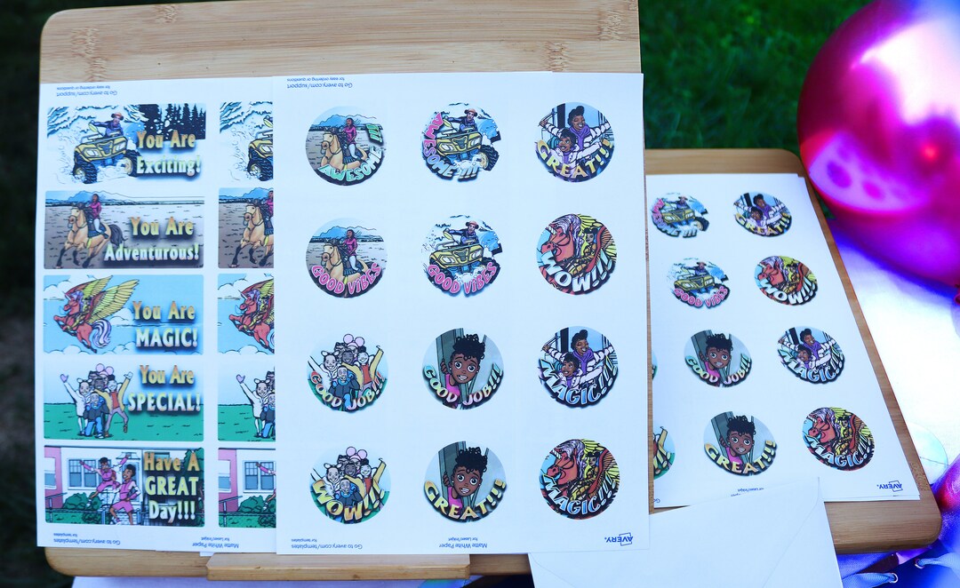 Black American Girl Stickers - Motivation, Rewards, To/from Gift Tags ...