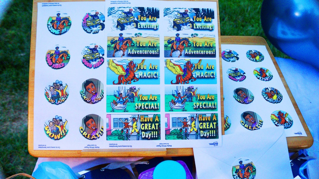 Black American Boy Stickers - Motivation, Rewards, To/from Gift Tags ...