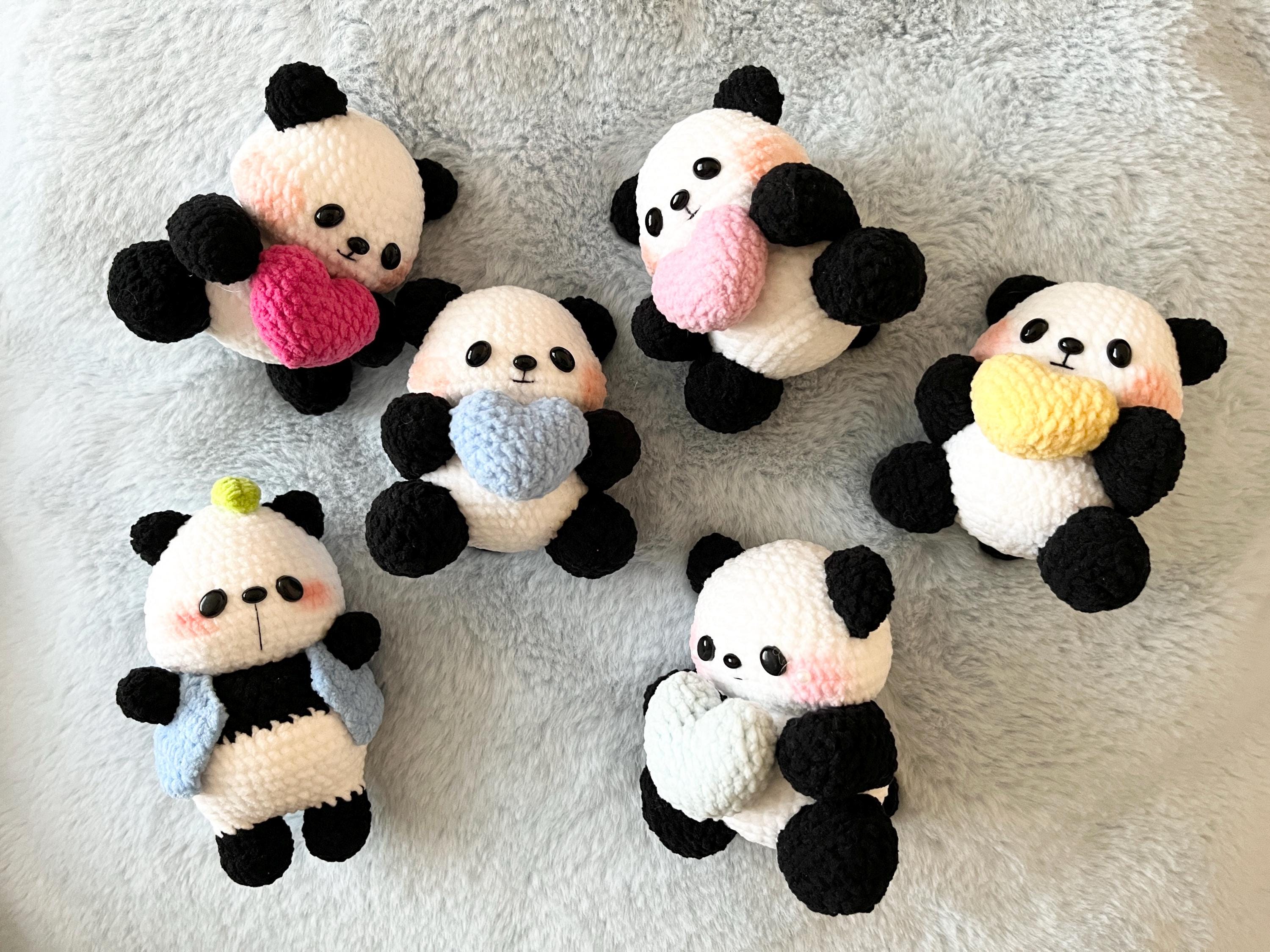 Handmade Crochet Amigurumi Cute Panda Keychain / Toys / Home Decor ...