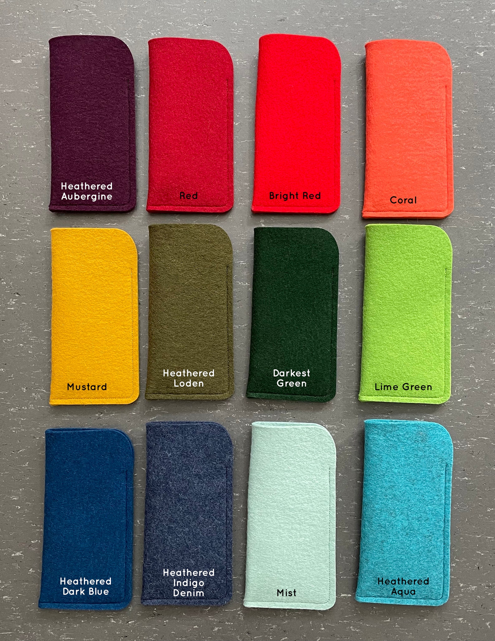 Wool Felt Simple Eyeglass Case: Assorted Colors - Etsy