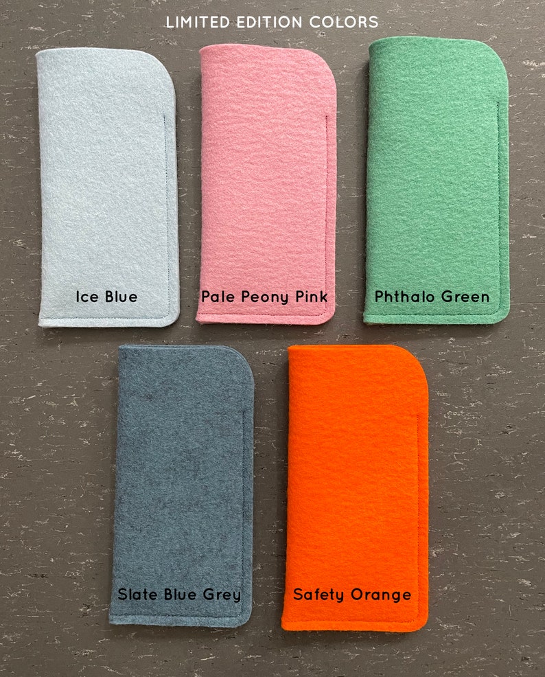 Wool Felt Simple Eyeglass Case: Assorted Colors - Etsy
