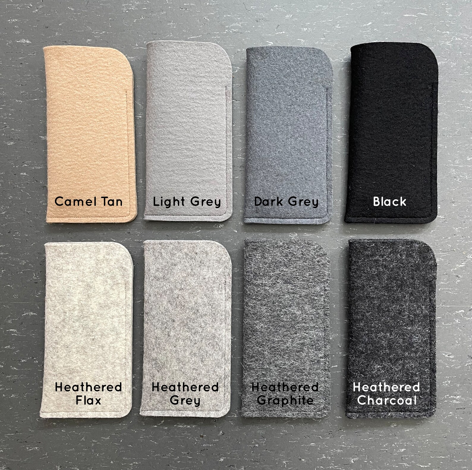 Wool Felt Simple Eyeglass Case: Assorted Colors - Etsy