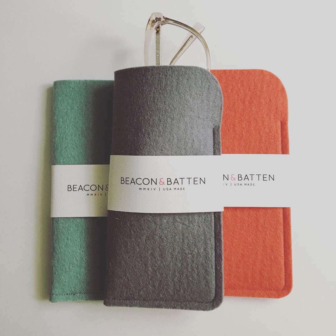 Wool Felt Simple Eyeglass Case: Assorted Colors - Etsy