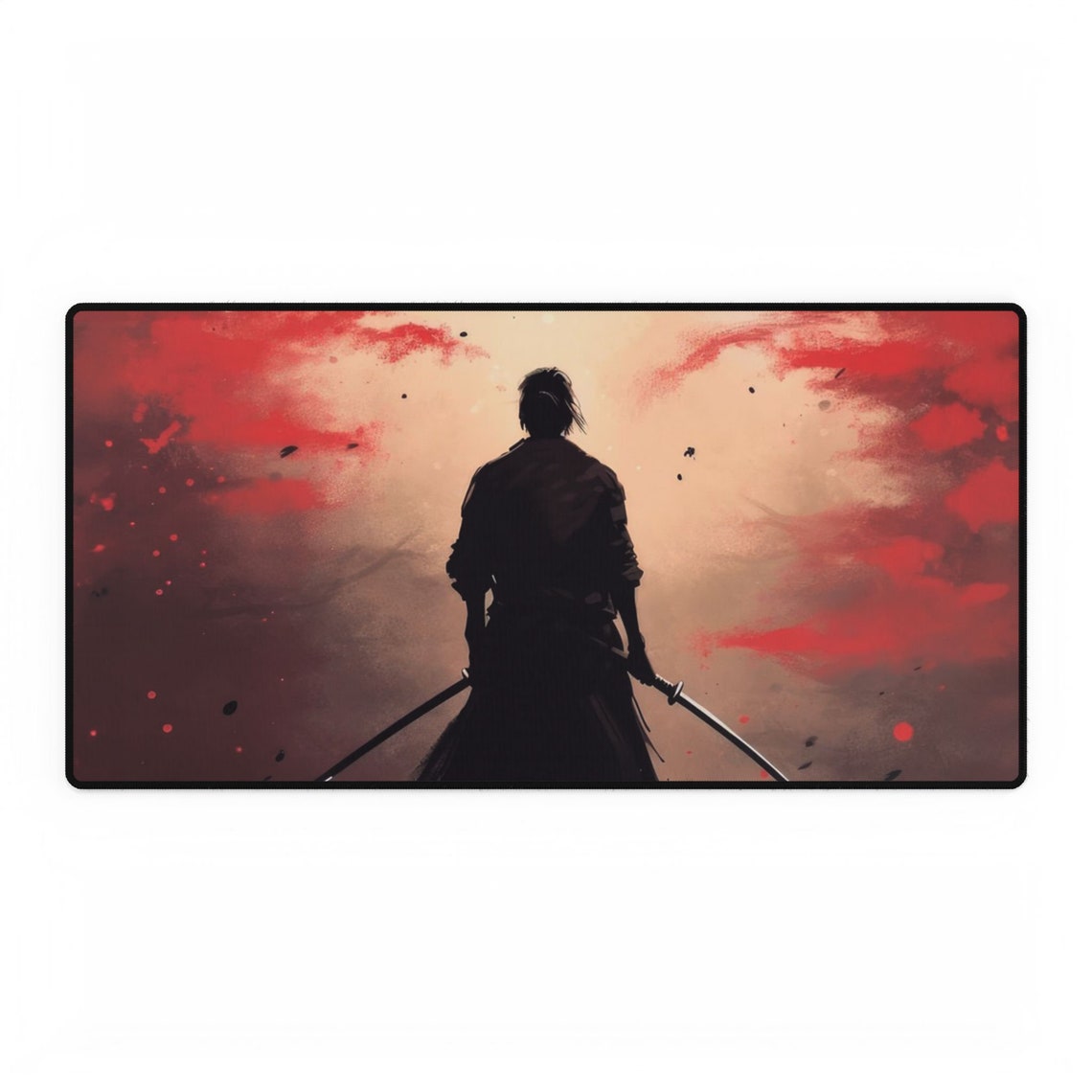 Samurai Desk Mat, Japanese Warrior Mouse Pad, Office Desk Decor, Gaming ...