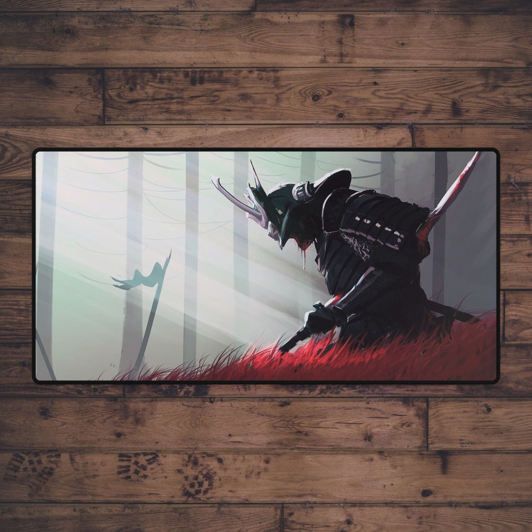 Samurai Desk Mat: Spirit of the Warrior, Japanese Desk Pad, Gaming ...