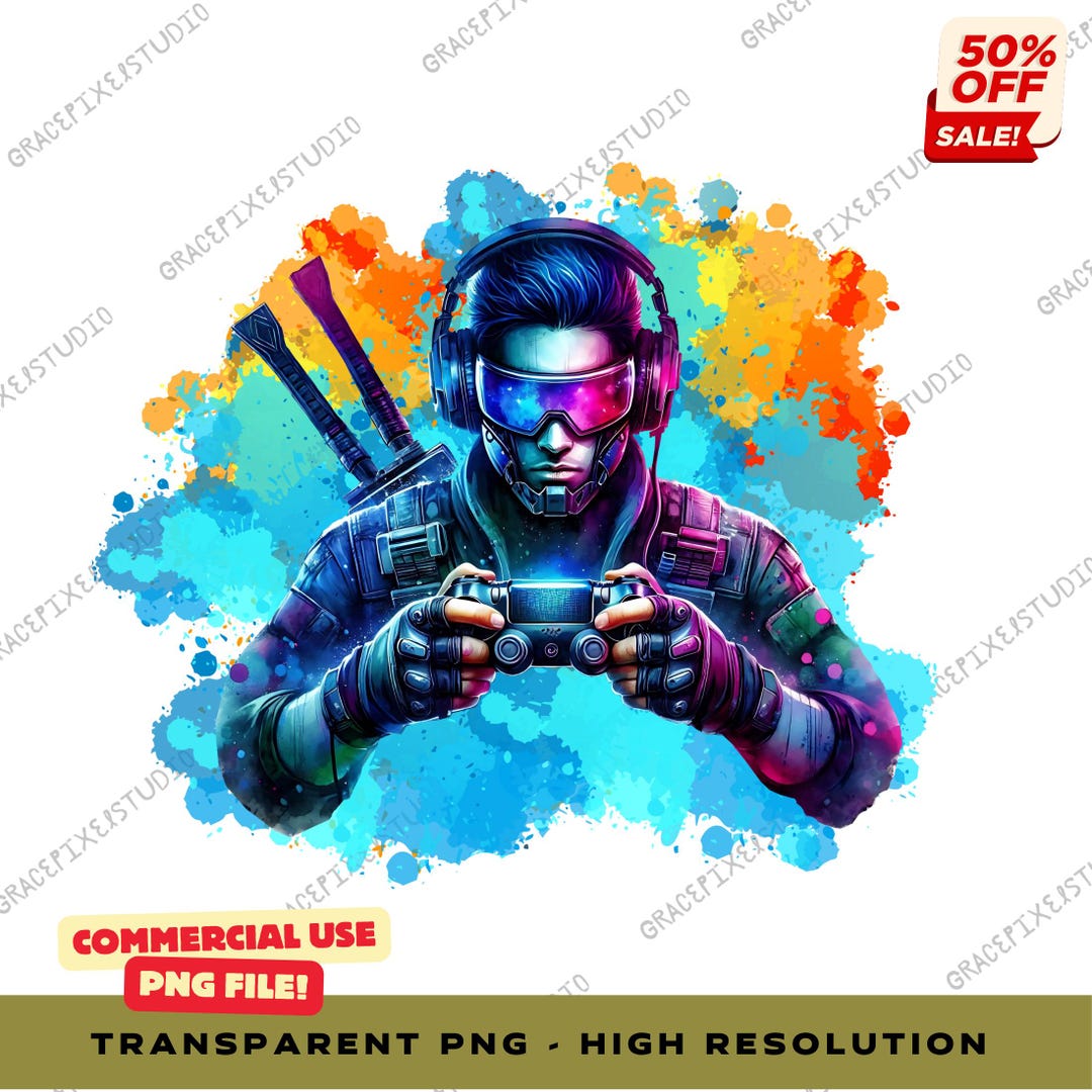 Vibrant Gaming Png Boy Gamer Trendy Png Unique Sublimation Designs for ...