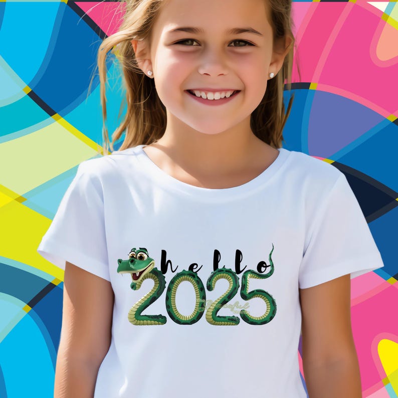 Hello 2025 Year of the Snake Png Stickers New Year Tshirt Design Png ...