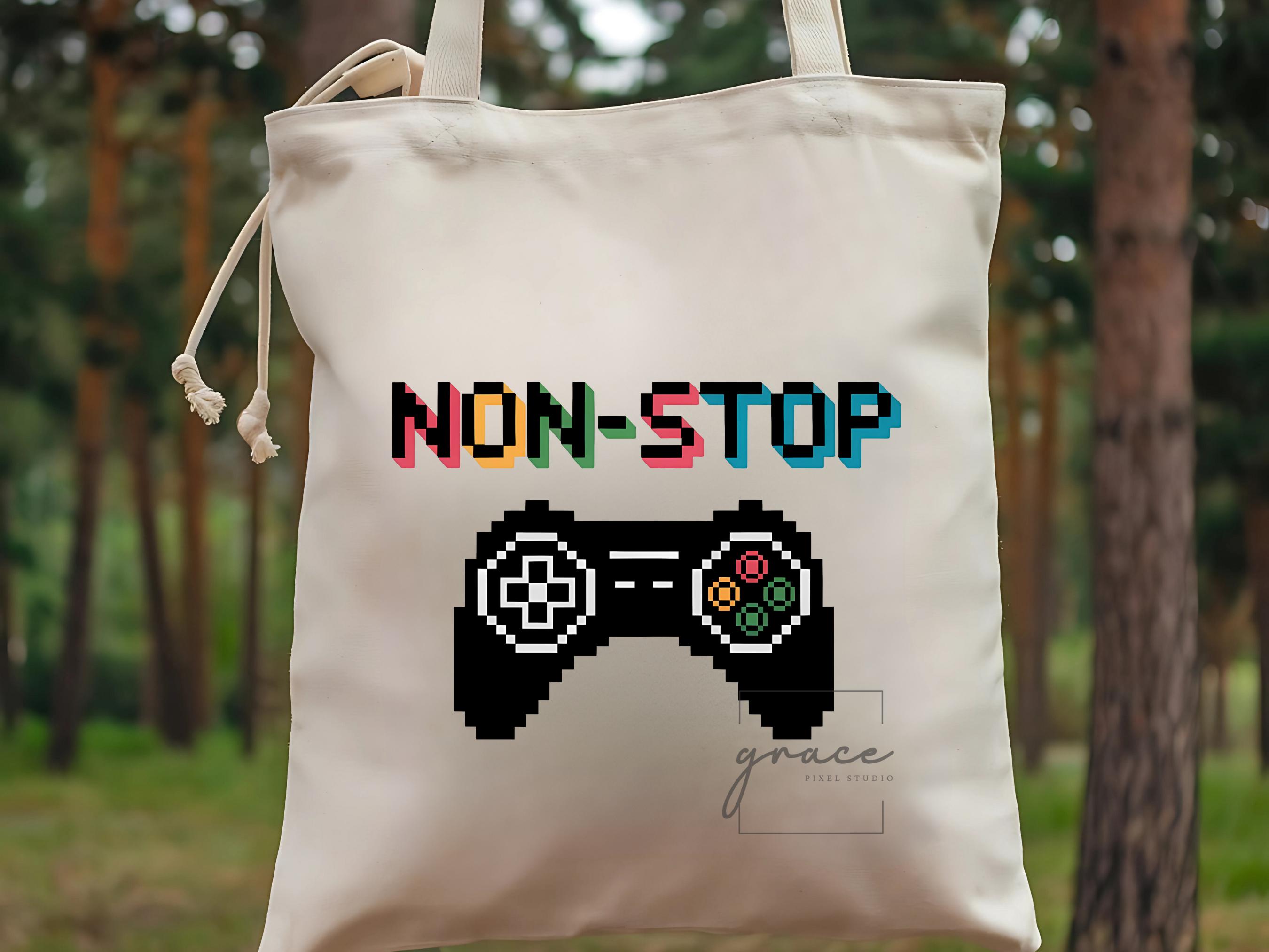 Non-stop Gamer Png Pixelated Gaming Controller Trendy Sublimation Shirt ...