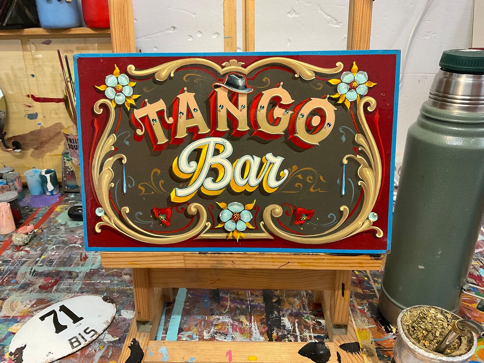 Fileteado Porteño *TANGO BAR* (original Designed and Hand Painted) - Etsy