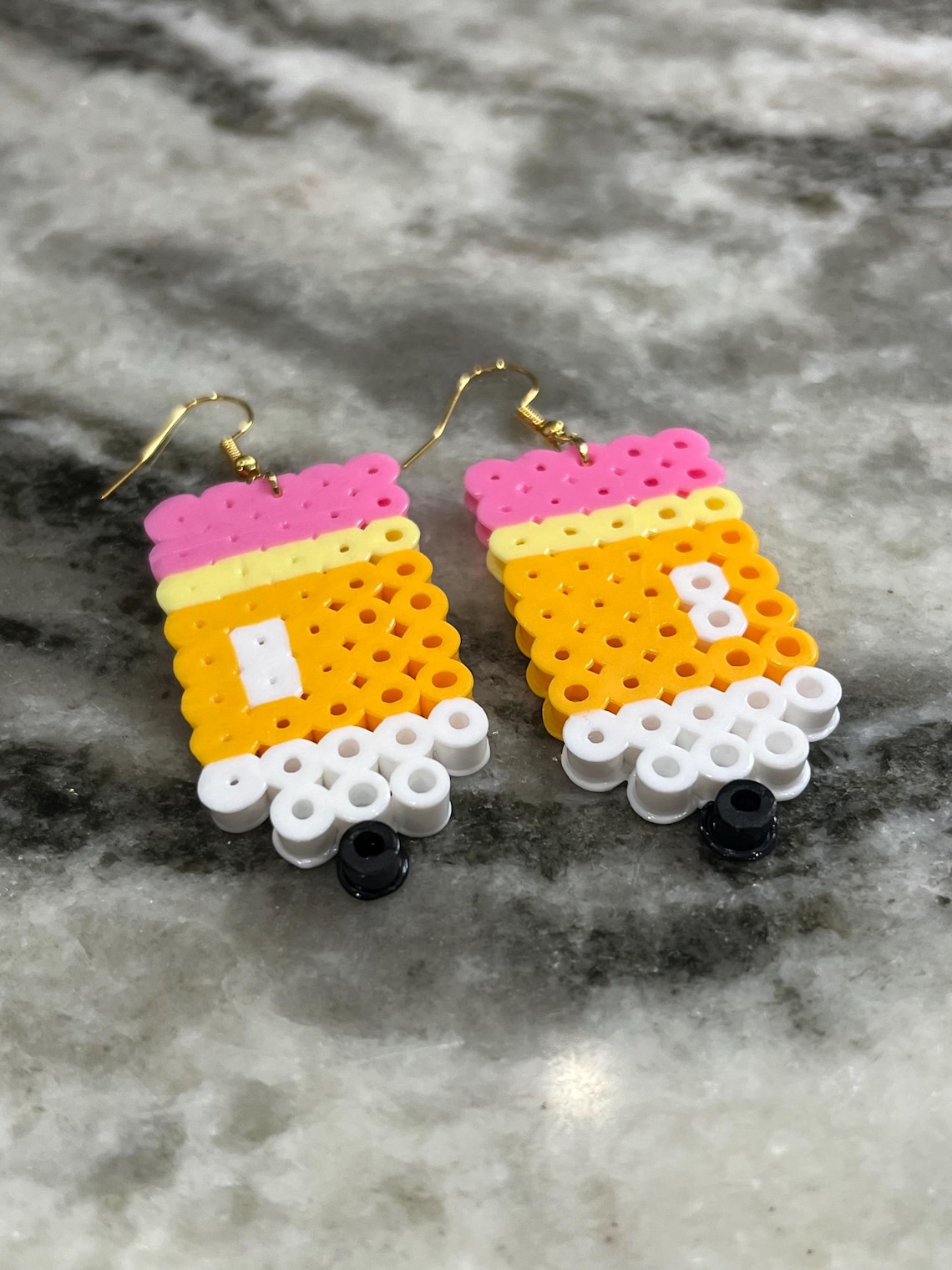 Custom Perler Bead Earrings and Keychains - Etsy