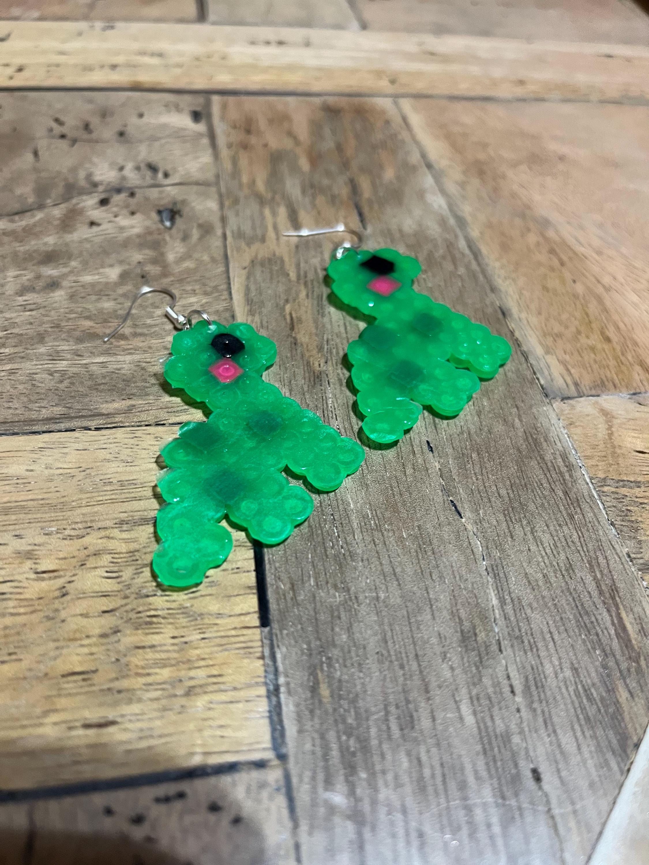 Custom Perler Bead Earrings and Keychains - Etsy