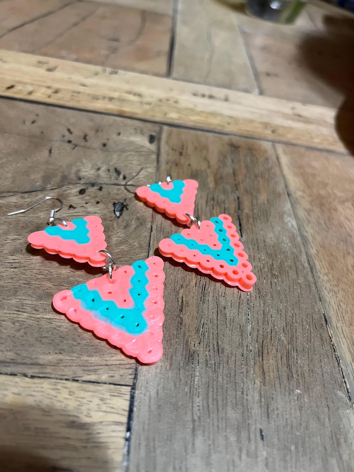 Custom Perler Bead Earrings and Keychains - Etsy
