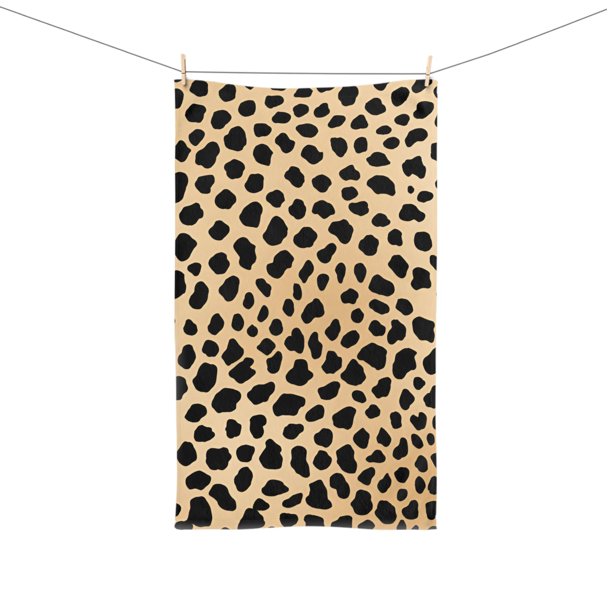 Leopard Print Hand Towel Cheetah Pattern Bathroom Towel Stylish Animal ...
