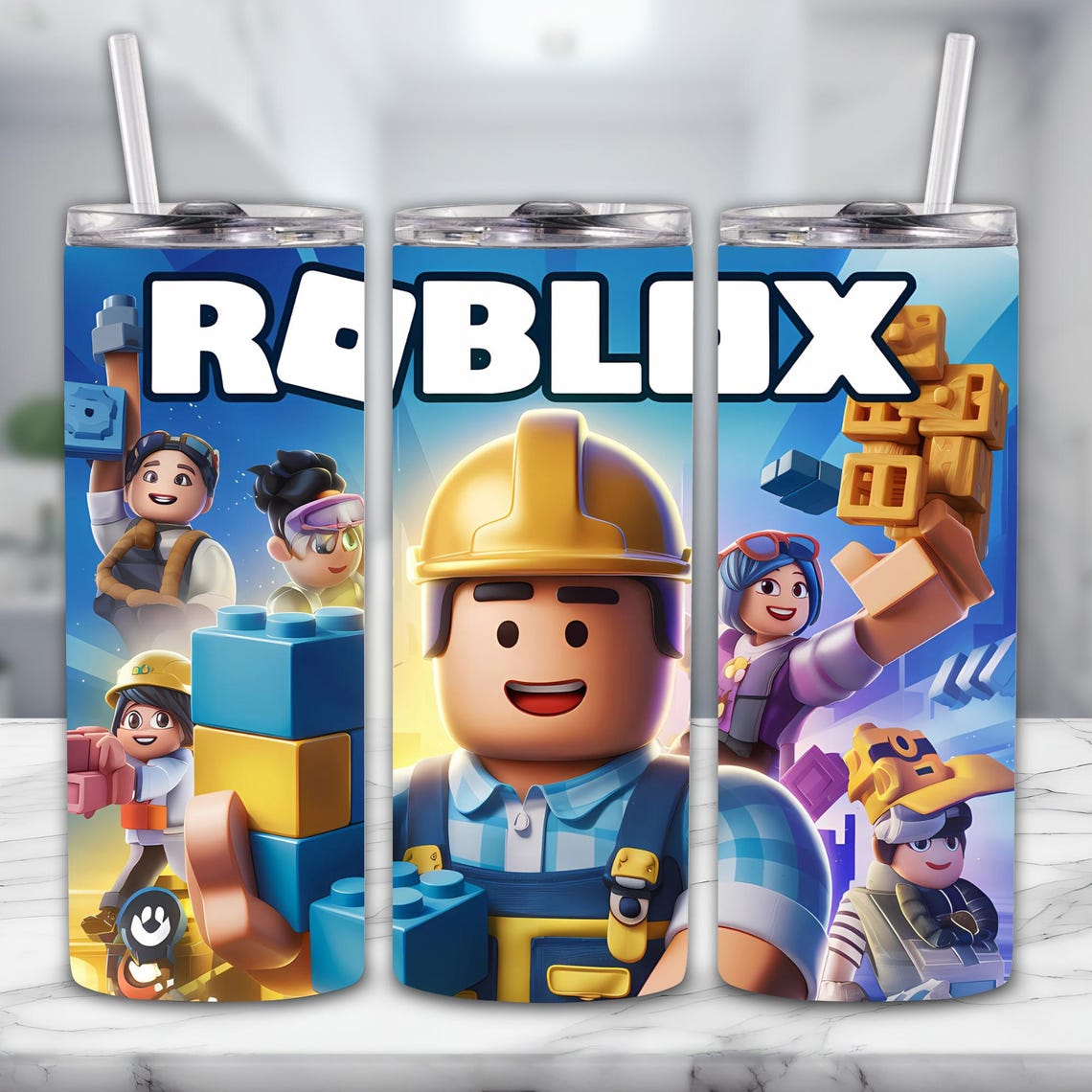 Roblox Game Character Tumbler Wrap PNG | 20oz Skinny Tumbler ...