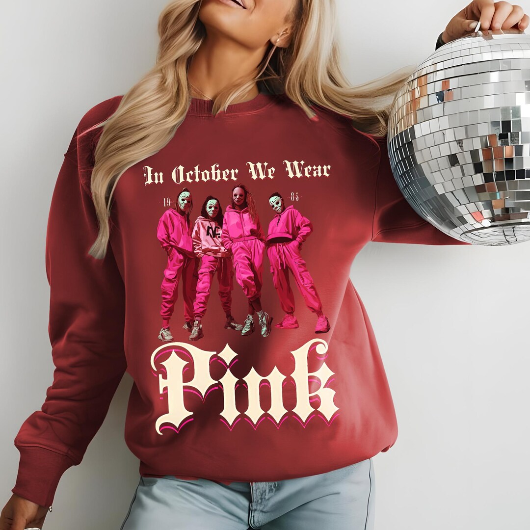 Pink Horror Movie Killers PNG: Halloween Breast Cancer Awareness ...