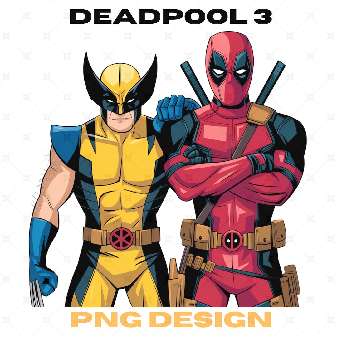 Deadpool and Wolverine PNG | Marvel Besties Comic Digital Download ...