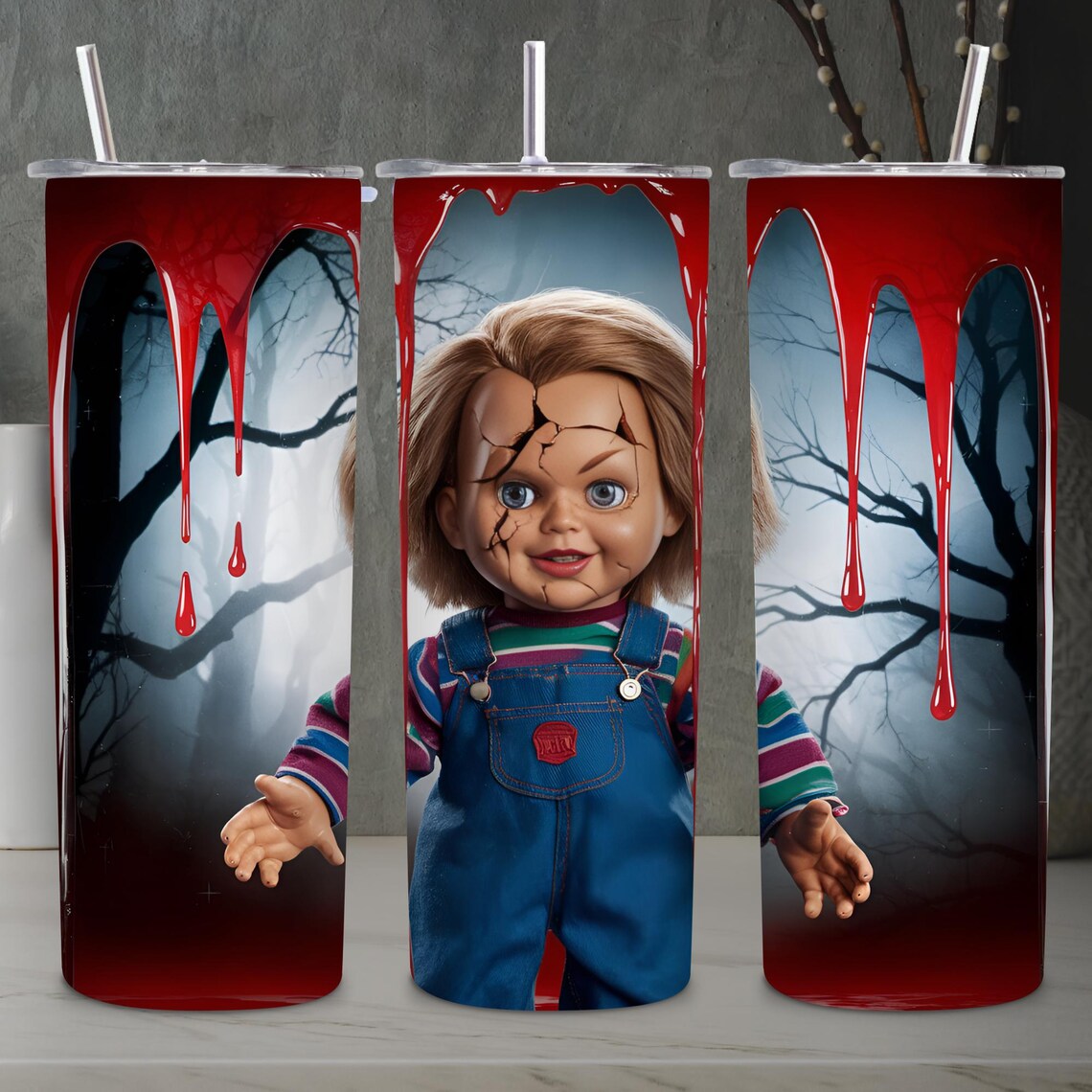 Chucky Horror Halloween 20oz Tumbler Wrap, Digital Download Sublimation ...