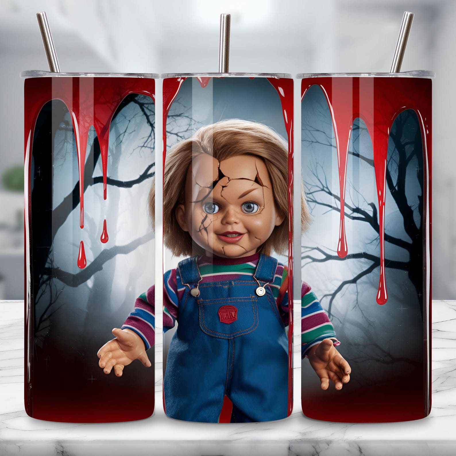 Chucky Horror Halloween 20oz Tumbler Wrap, Digital Download Sublimation ...