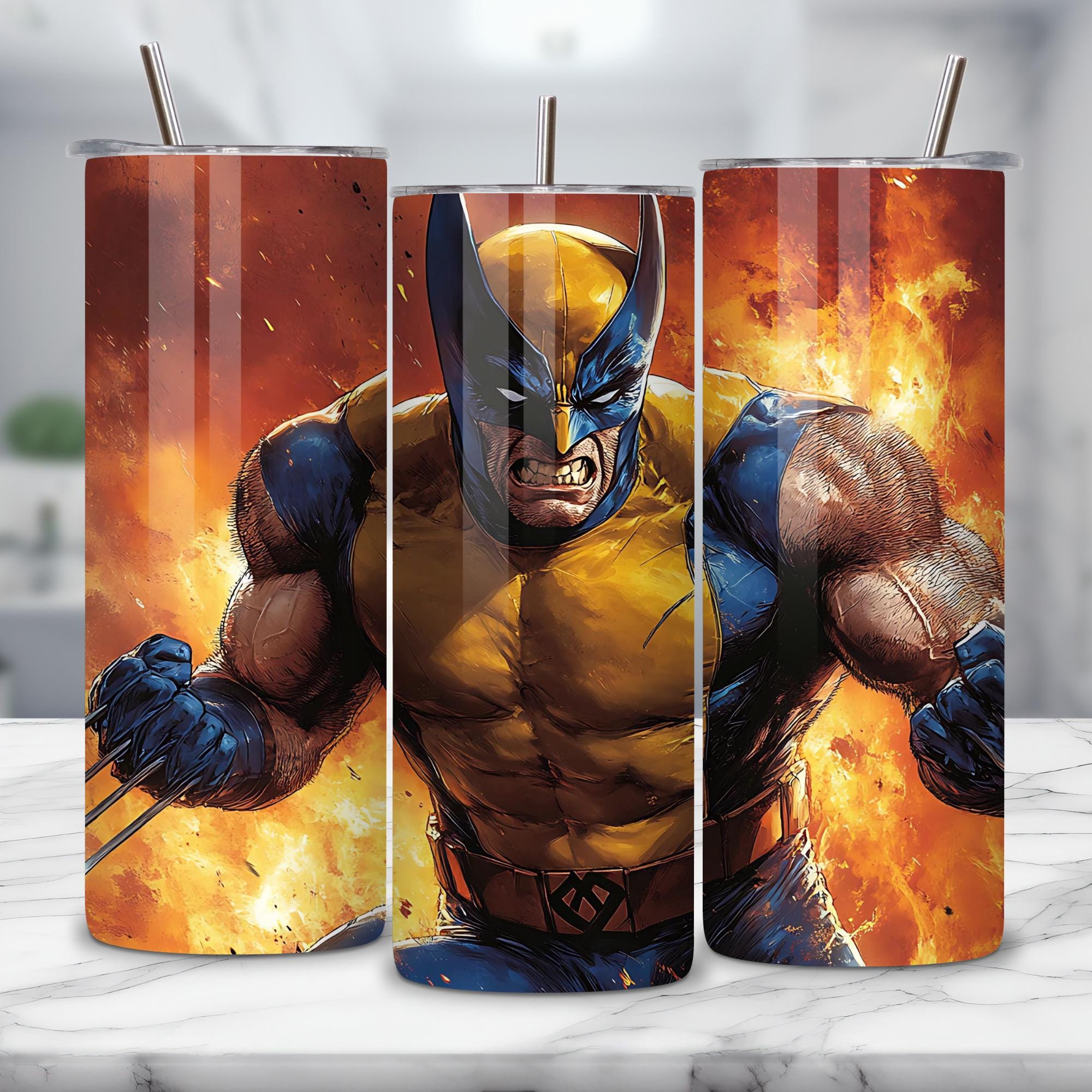 Wolverine Tumbler Wrap: Retro 90s Sublimation Design (digital Download ...