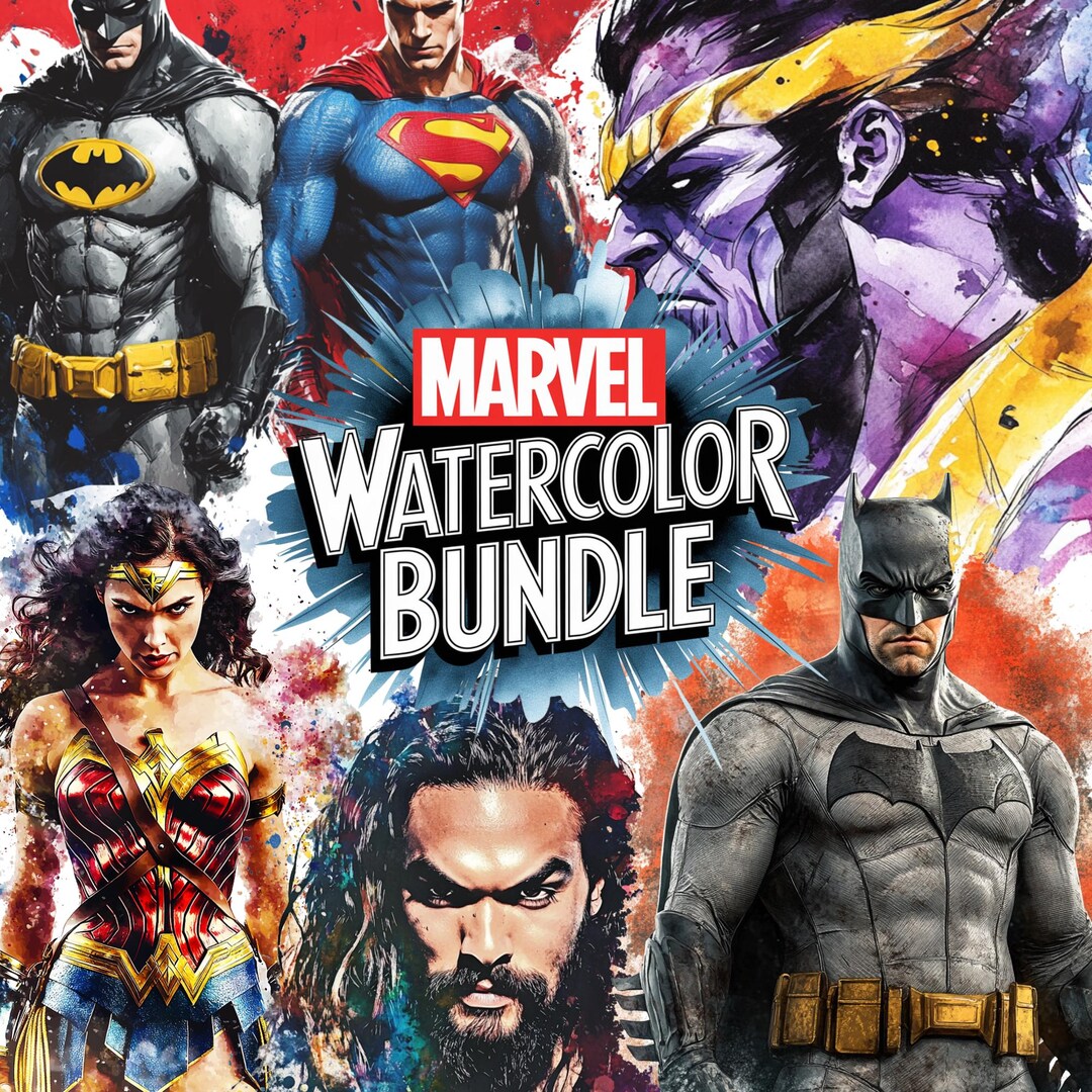 Marvel PNG Bundle 70 Marvel Superhero Clipart Set Digital Download for ...