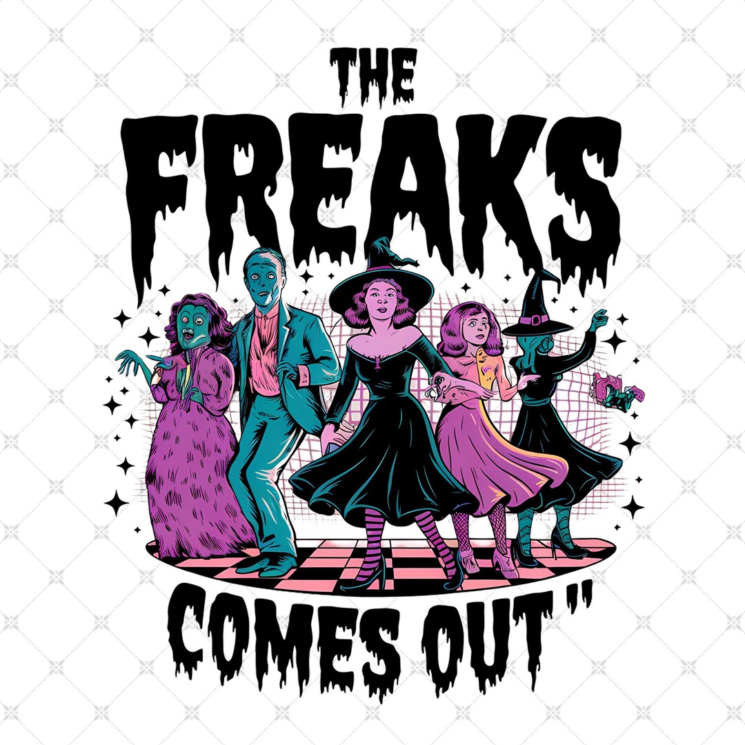 Vintage Horror Nights PNG: Spooky Halloween Freaks (digital Download ...