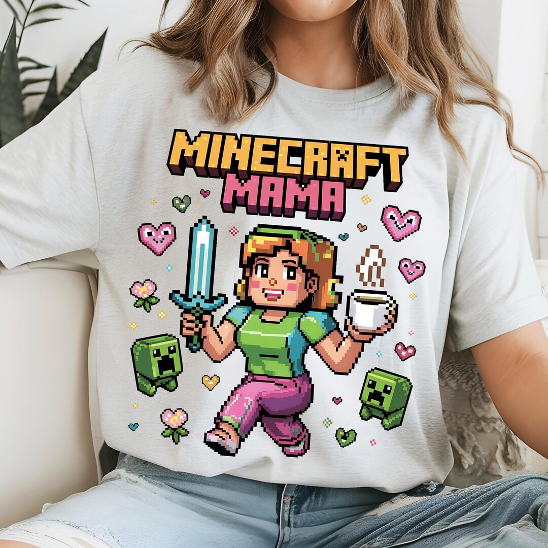 Minecraft Mama PNG Design | Gamer Mom Sublimation Design | Minecraft ...