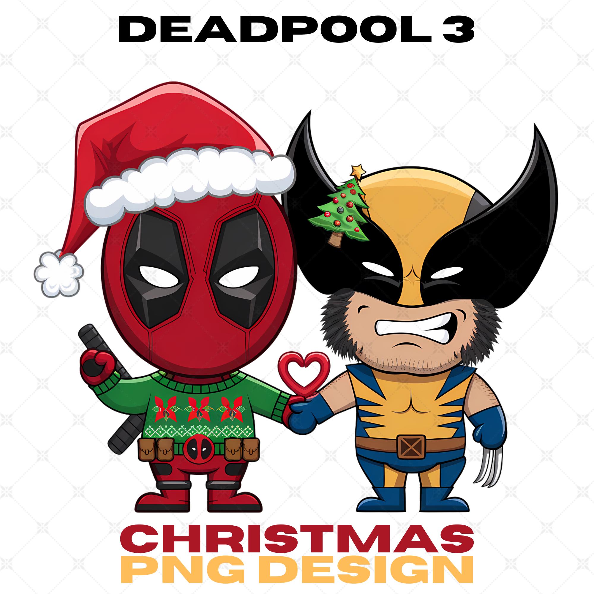 Deadpool and Wolverine Christmas PNG | Marvel Besties Comic Digital ...