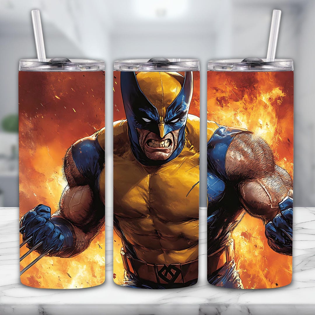 Wolverine Tumbler Wrap: Retro 90s Sublimation Design (digital Download ...