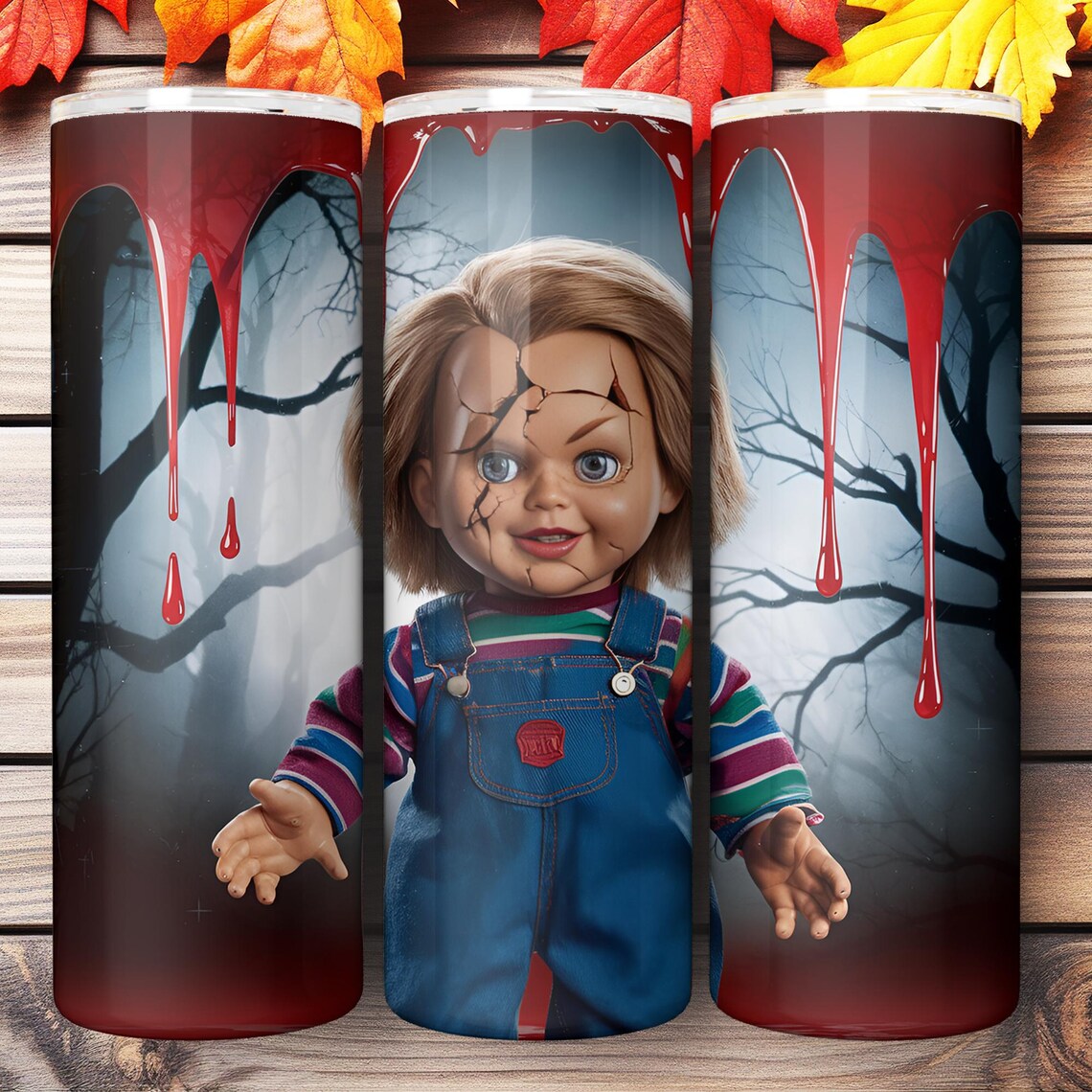 Chucky Horror Halloween 20oz Tumbler Wrap, Digital Download Sublimation ...