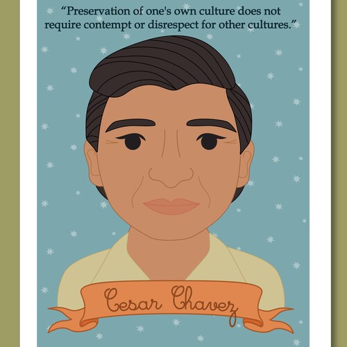 Heroes Collection: Cesar Chavez 8x10 Art Print Famous - Etsy