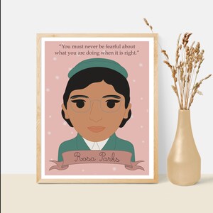 Sheroes Collection: Rosa Parks 8x10 Art Print, Famous Women in Black ...