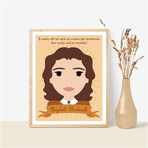 Sheroes Collection: Elizabeth Blackwell 8x10 Art Print, Famous Women in ...